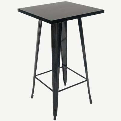 Metal Table in Black Finish Bar Height